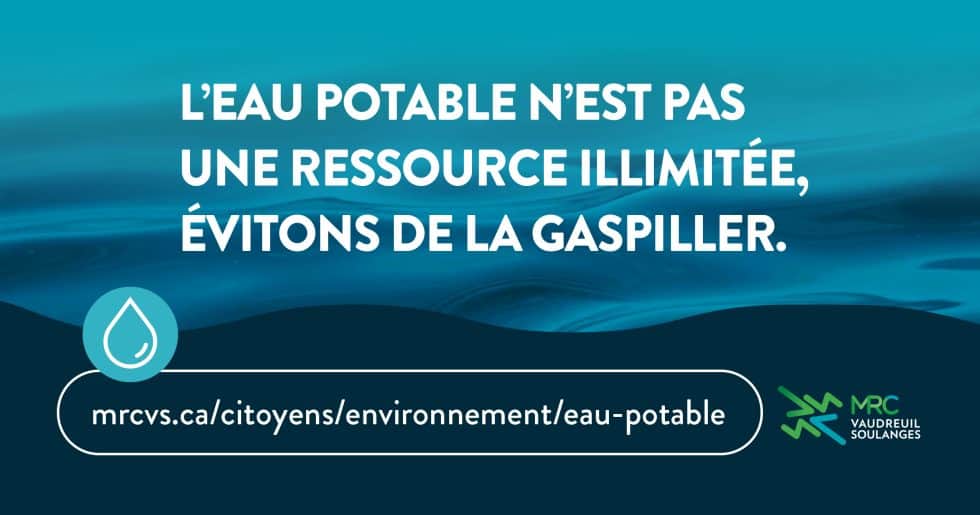 La MRC de Vaudreuil-Soulanges lance une campagne de sensibilisation sur la consommation d’eau ...